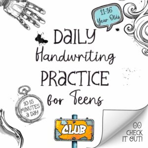 Handwriting practice for teenagers - Help With Handwriting